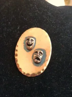 Jewelry | Vintage Theatre Mask Genuine Brooch | Poshmark